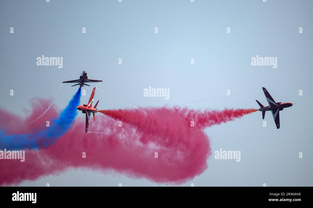 The Royal Air Force, Red Arrows display team from RAF Waddington ...