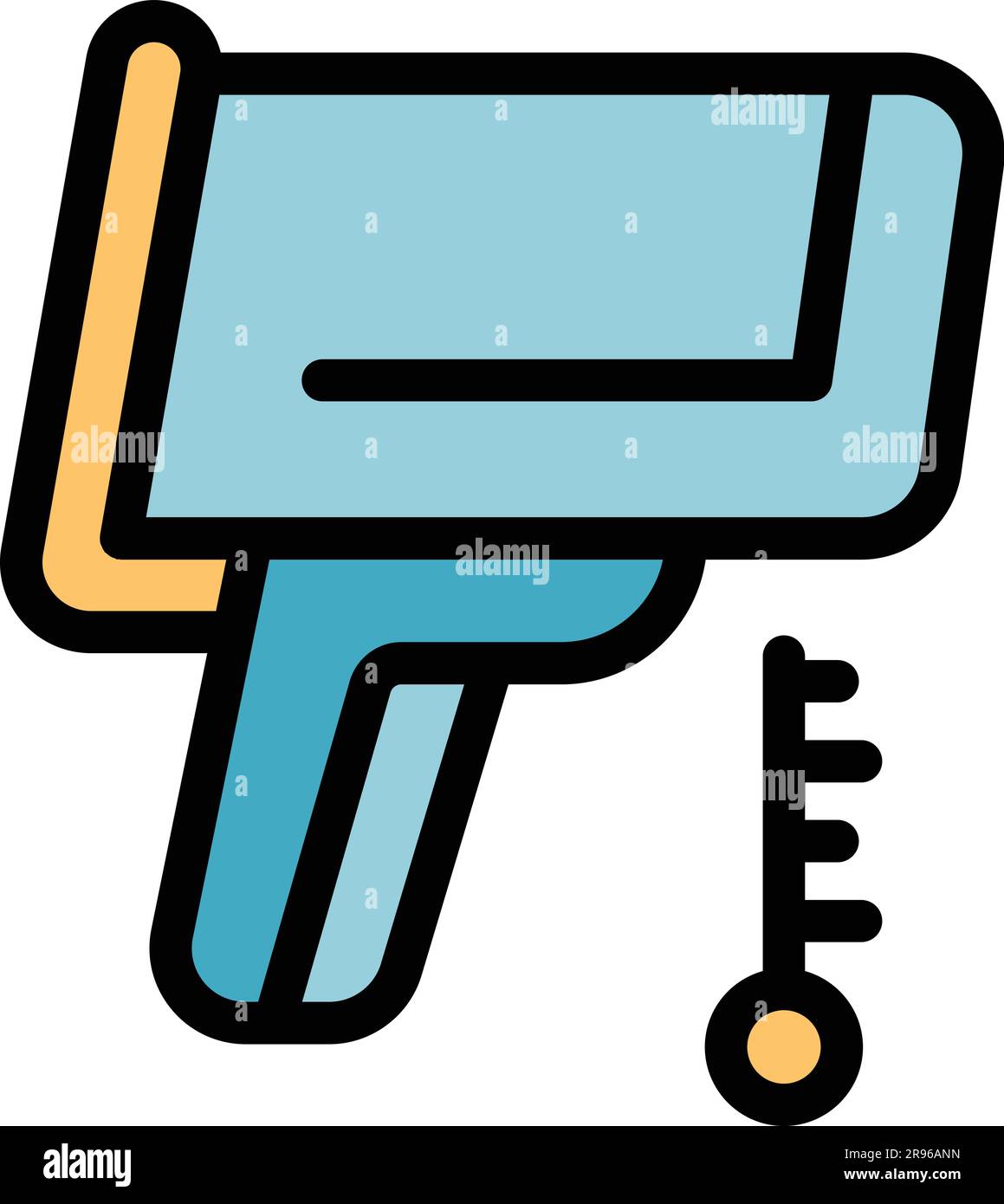 Laser thermometer infrared icon. Outline Laser thermometer infrared ...