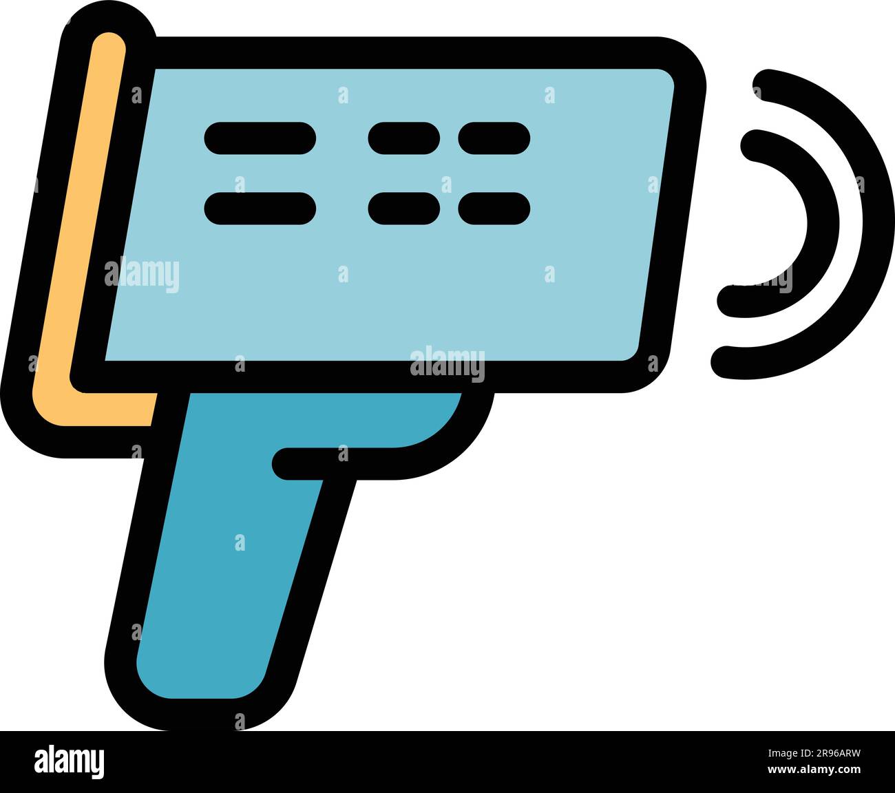 Laser thermometer test icon. Outline Laser thermometer test vector icon ...