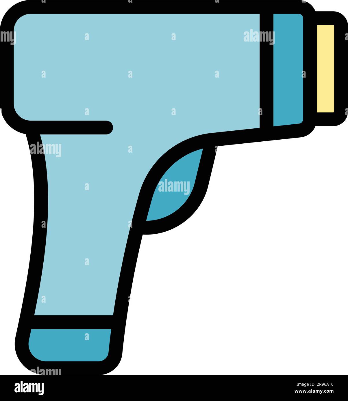 Laser thermometer fever icon. Outline Laser thermometer fever vector ...