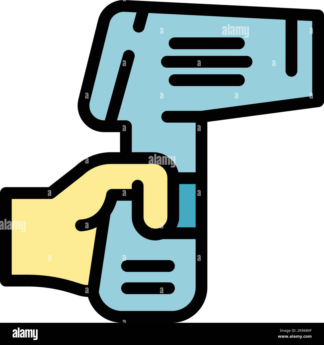 Laser Thermometer Sensor Icon Outline Laser Thermometer Sensor Vector