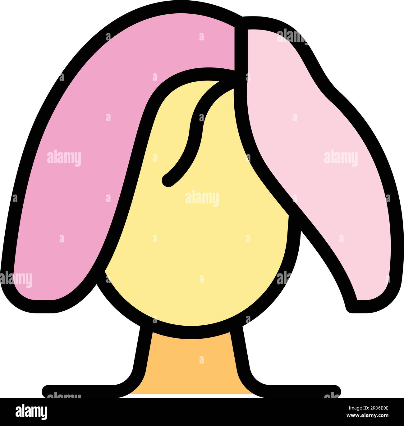 Strong head hair icon. Outline Strong head hair vector icon for web ...