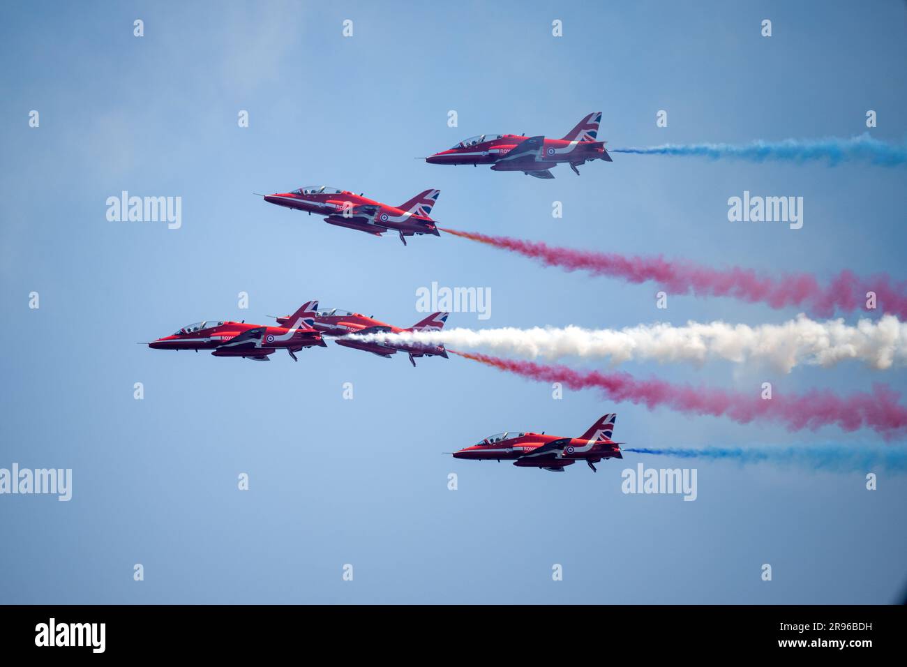 The Royal Air Force, Red Arrows display team from RAF Waddington ...