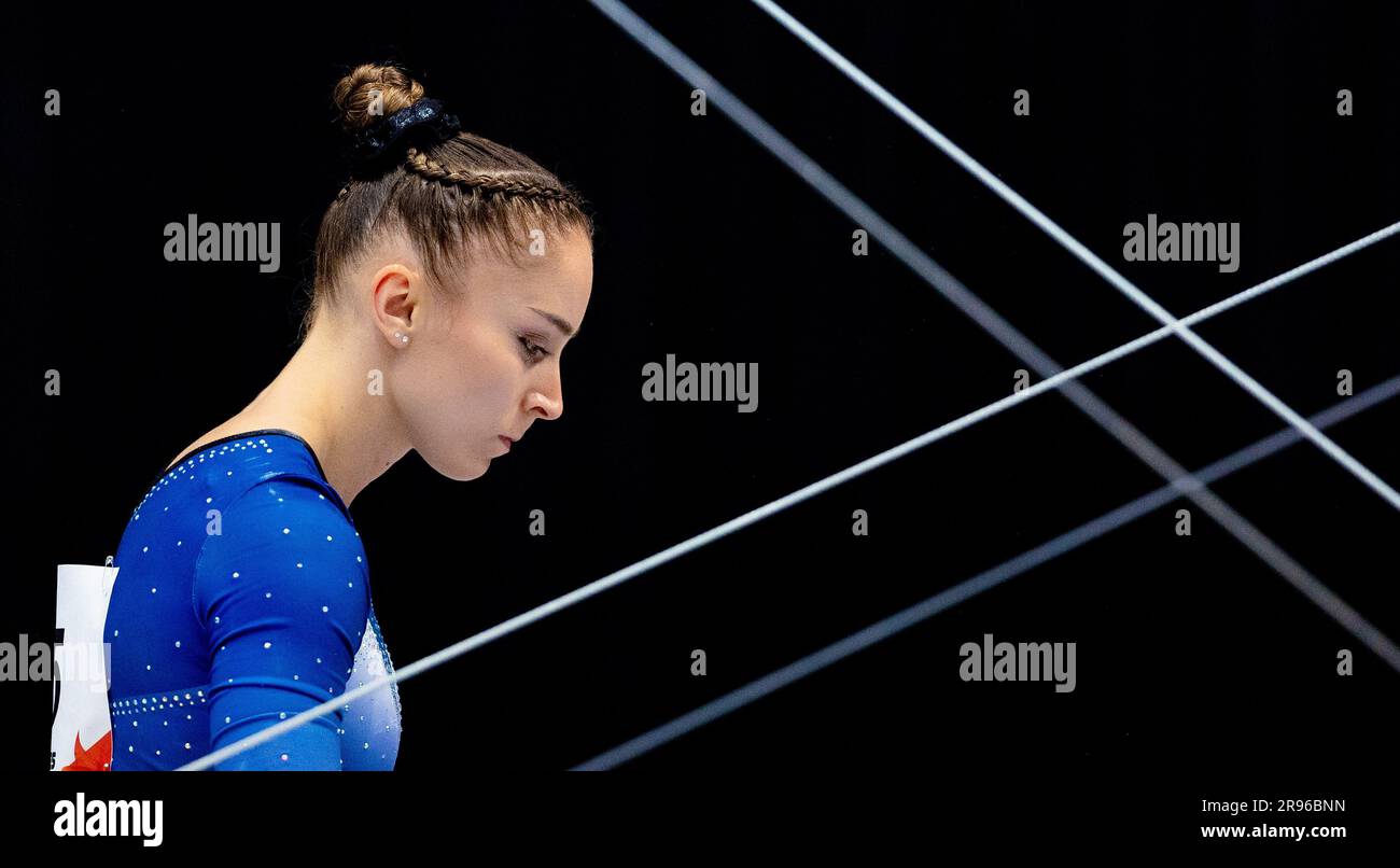 ROTTERDAM - Vera van Pol in action during the women's all-around final ...