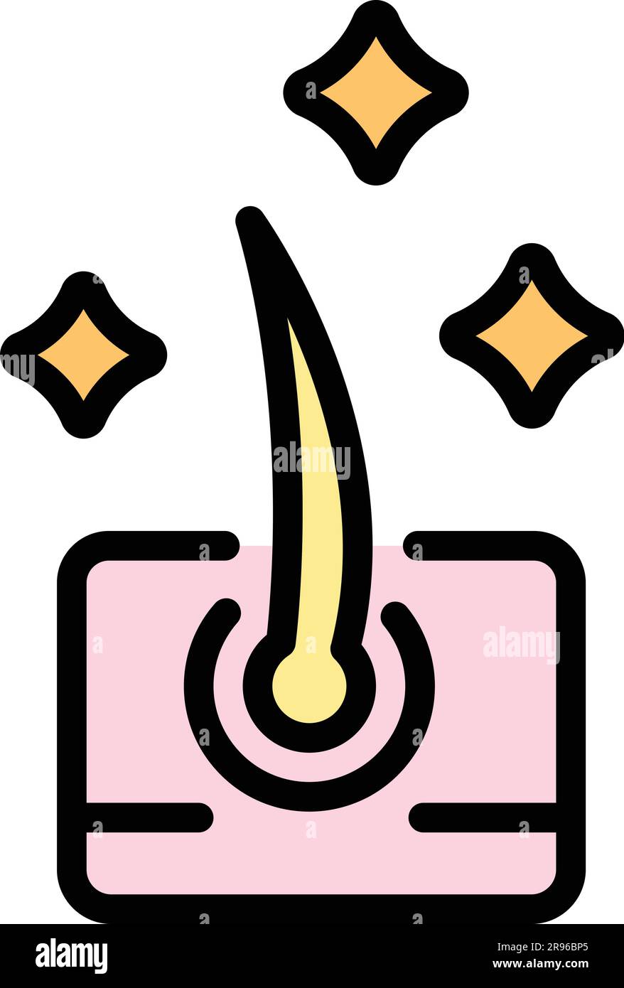 Healthy hair icon. Outline Healthy hair vector icon for web design ...