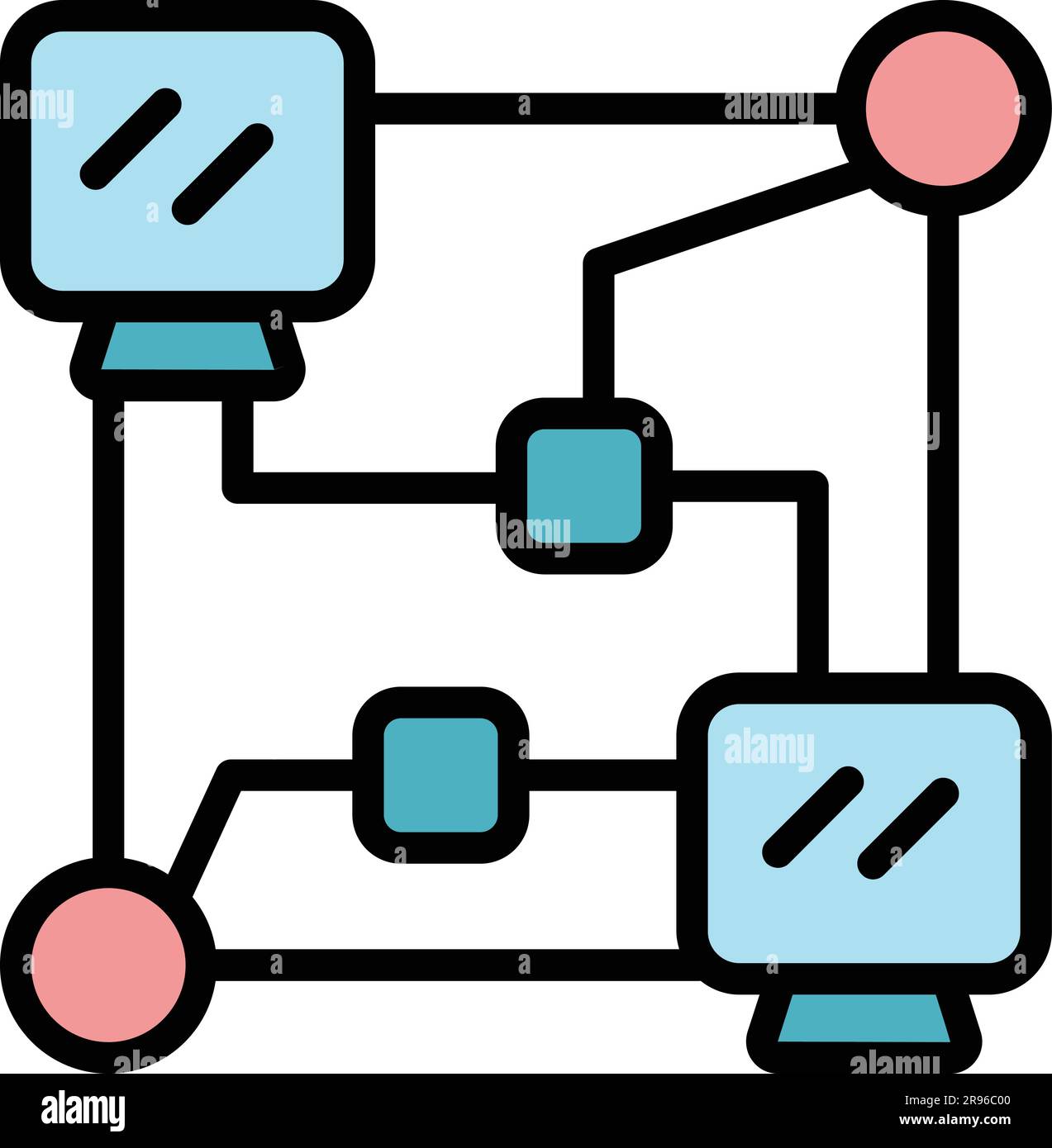 Network internet icon. Outline Network internet vector icon for web ...