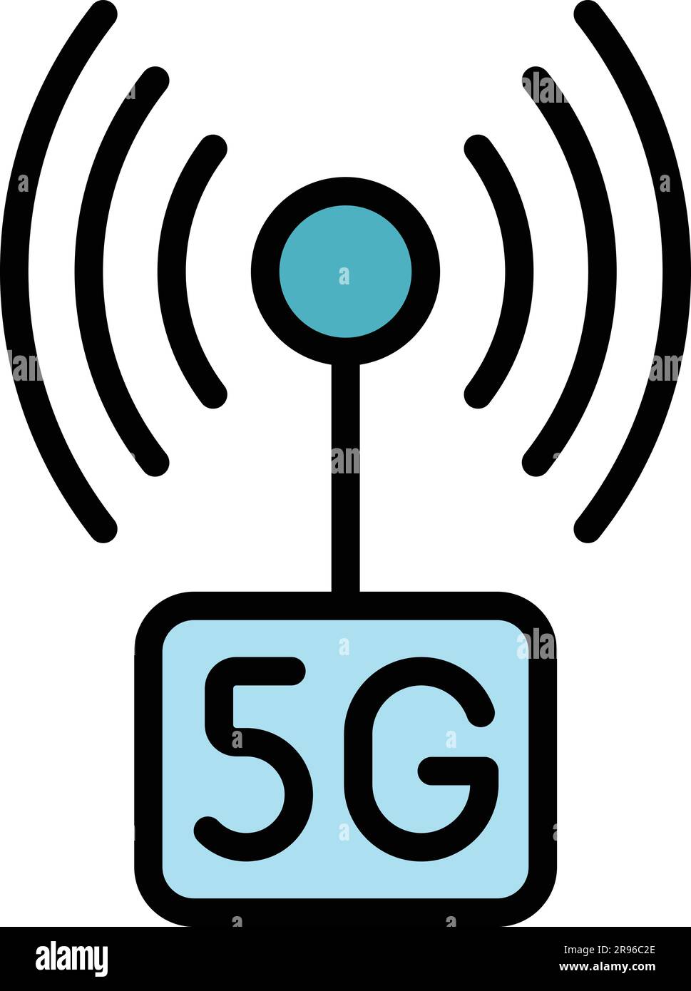 5g network icon. Outline 5g network vector icon for web design isolated ...