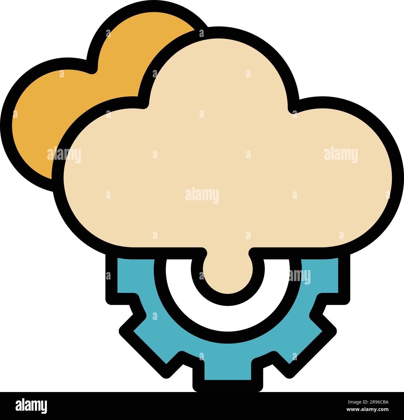 Data cloud internet icon. Outline Data cloud internet vector icon for ...