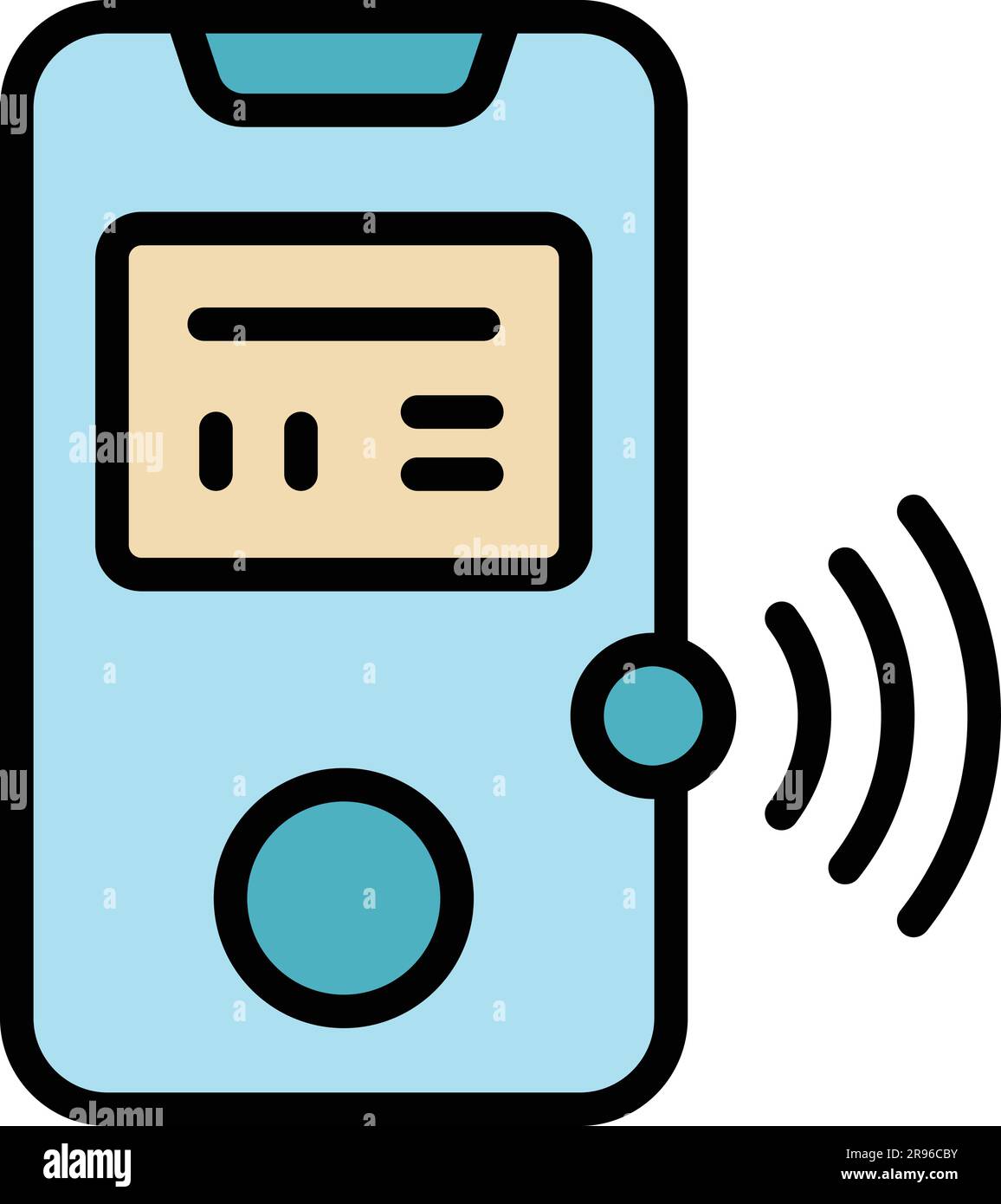 Wifi phone internet icon. Outline Wifi phone internet vector icon for ...