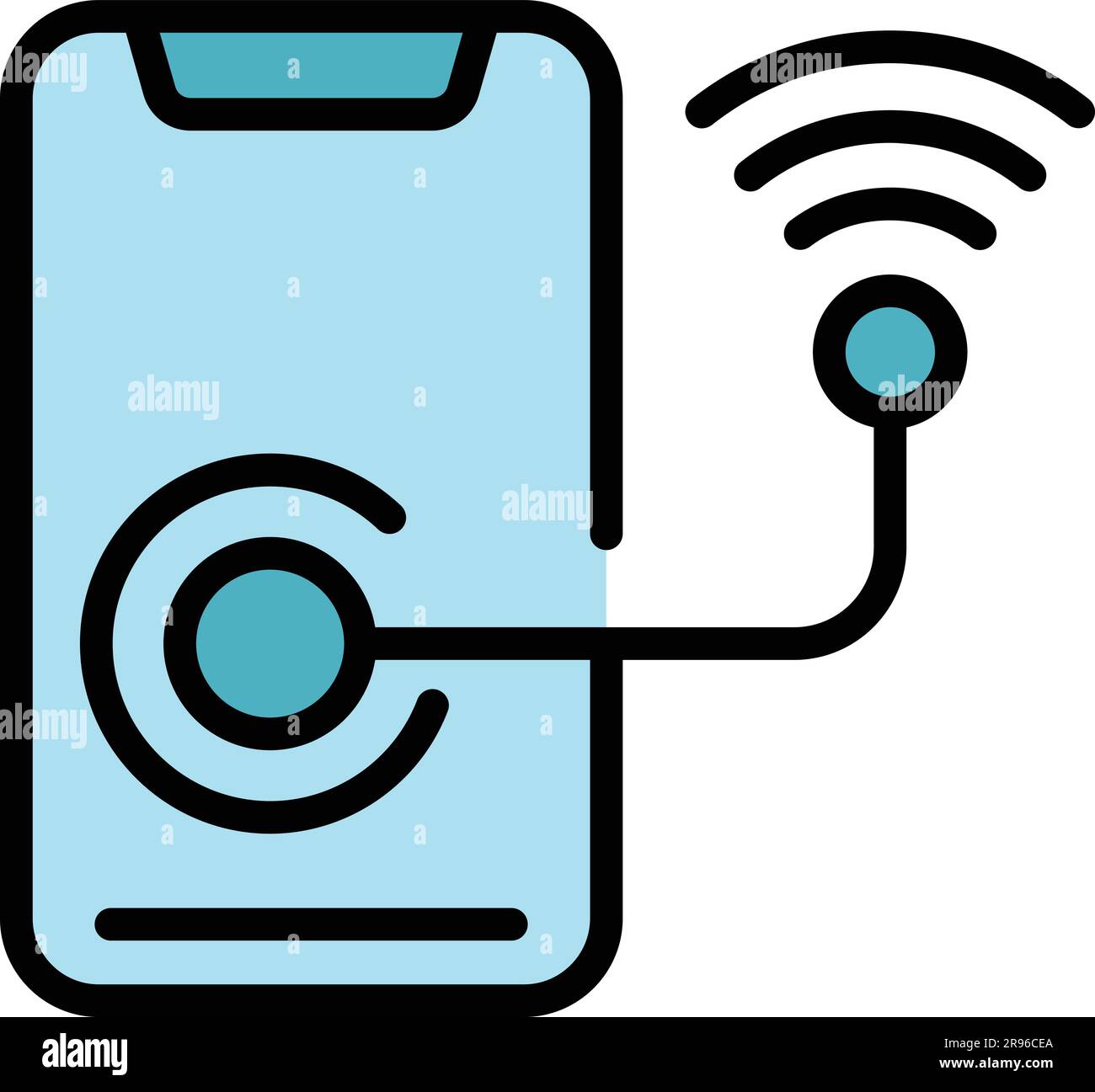Phone internet icon. Outline Phone internet vector icon for web design ...