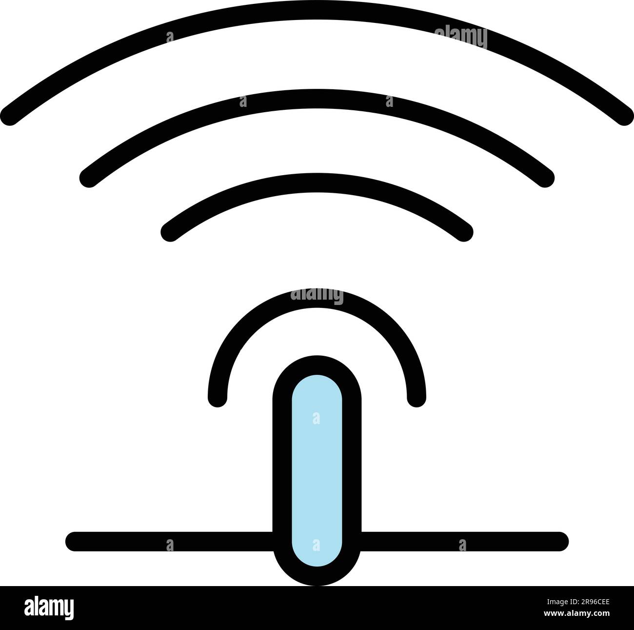 Wifi router point icon. Outline Wifi router point vector icon for web ...