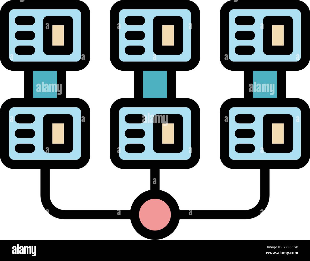 Network icon. Outline Network vector icon for web design isolated on ...