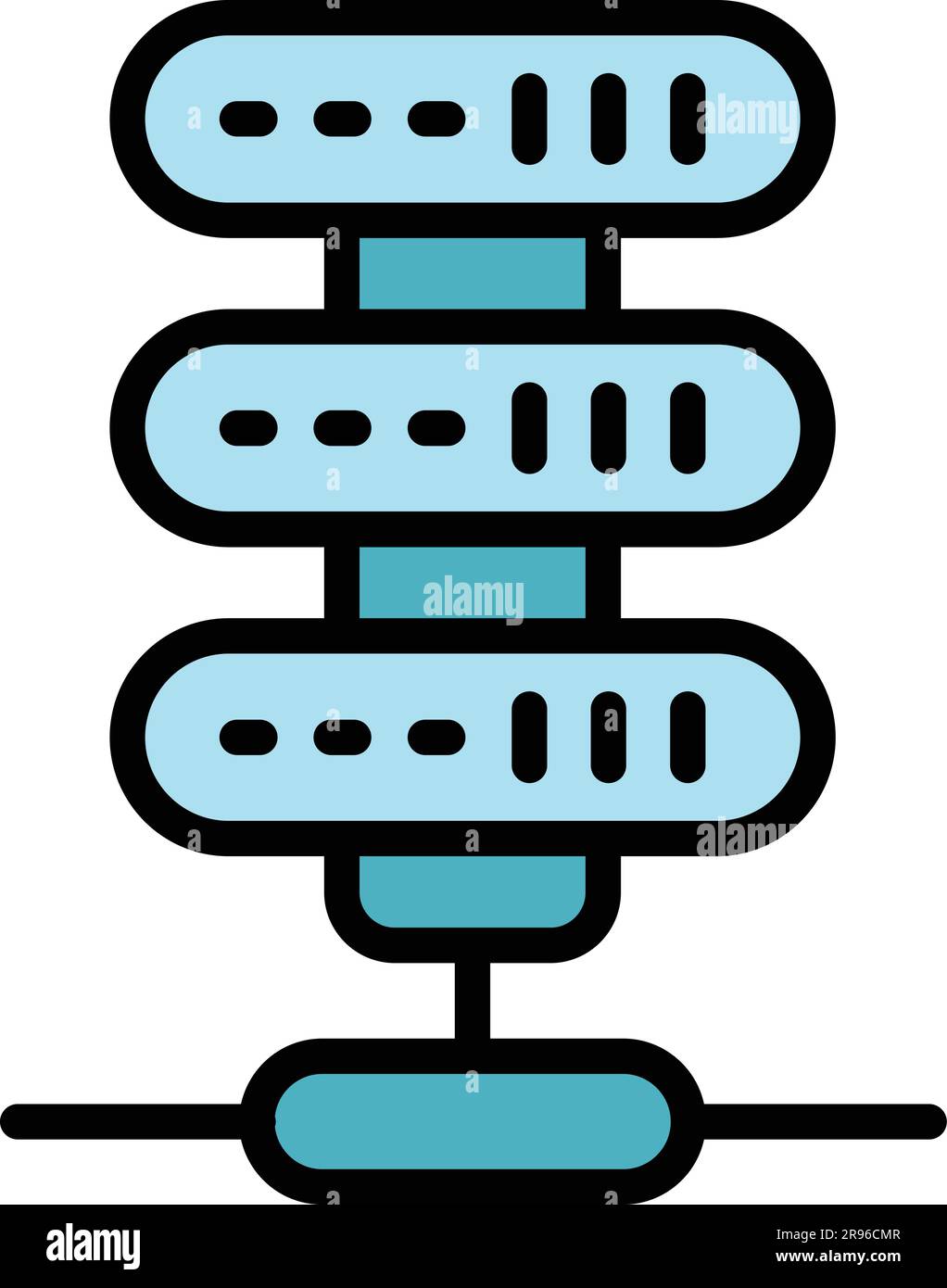 Server data internet icon. Outline Server data internet vector icon for web design isolated on ...