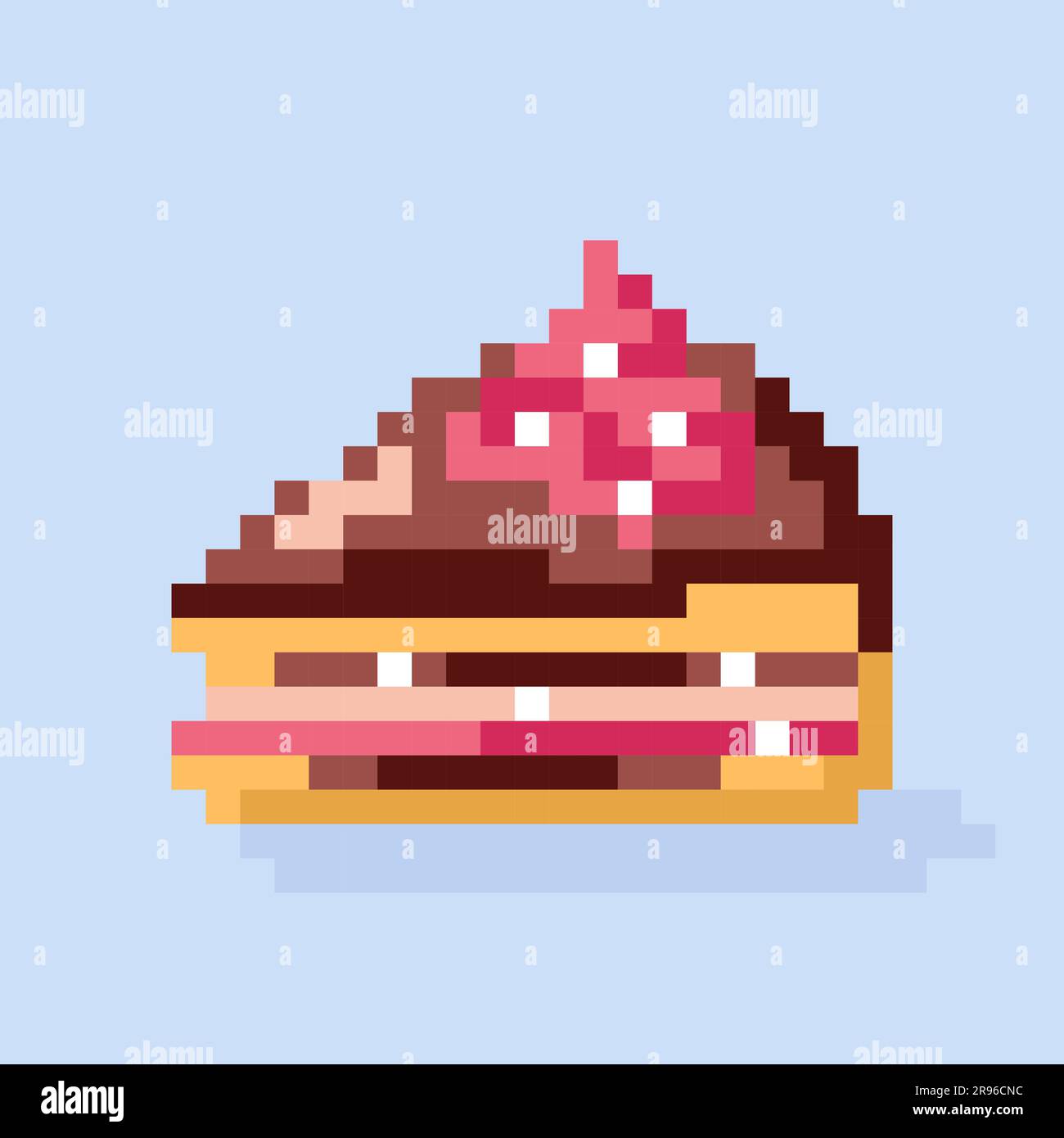 Cake vector icon. Retro 80s pixel art. Flat style Stock Vector Image ...