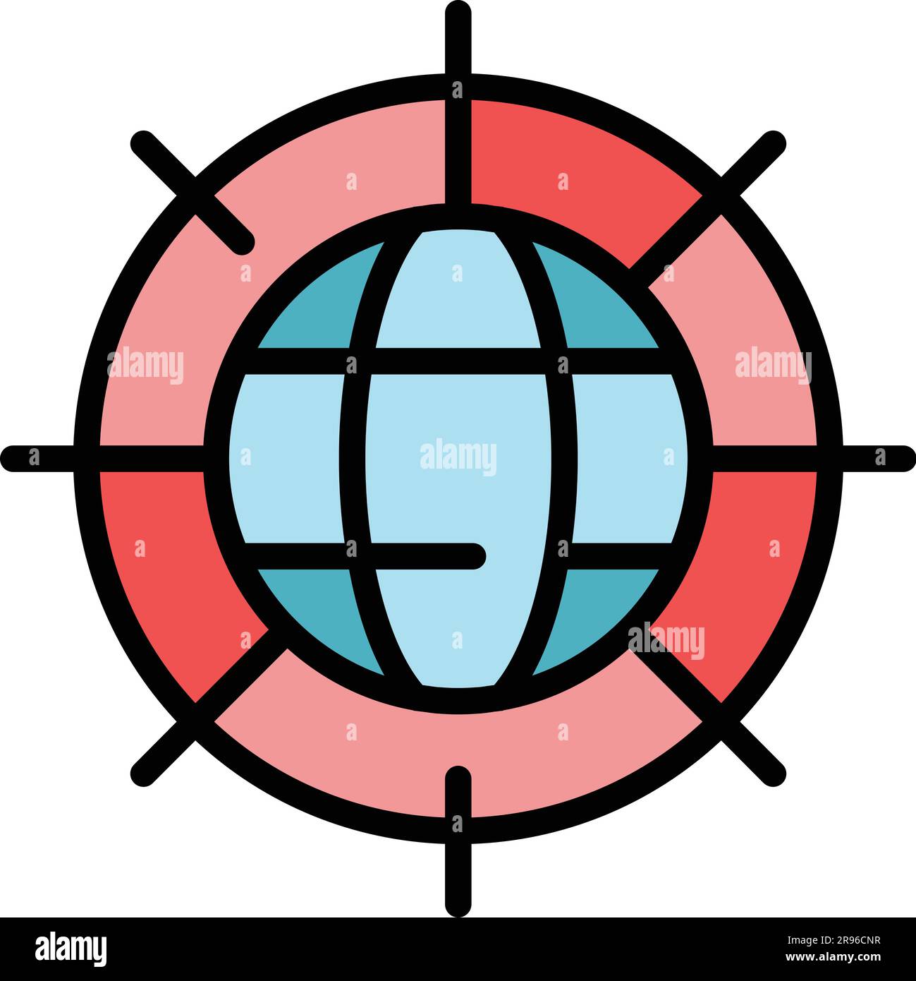 Global internet icon. Outline Global internet vector icon for web ...