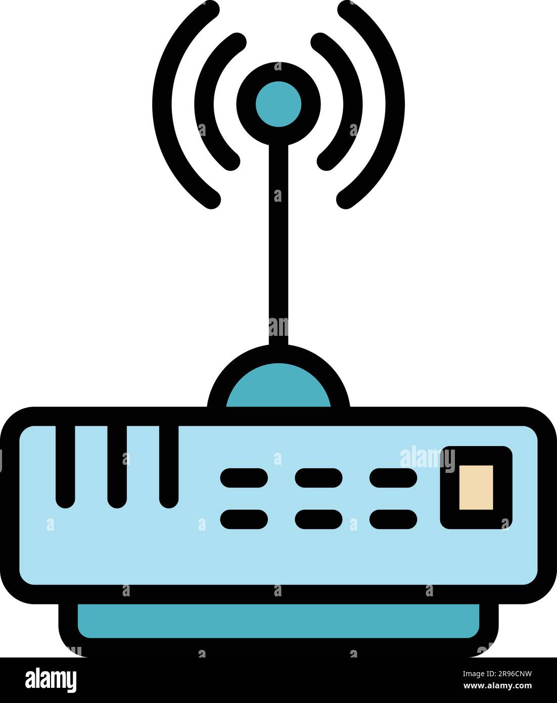 Wifi router internet icon. Outline Wifi router internet vector icon for ...