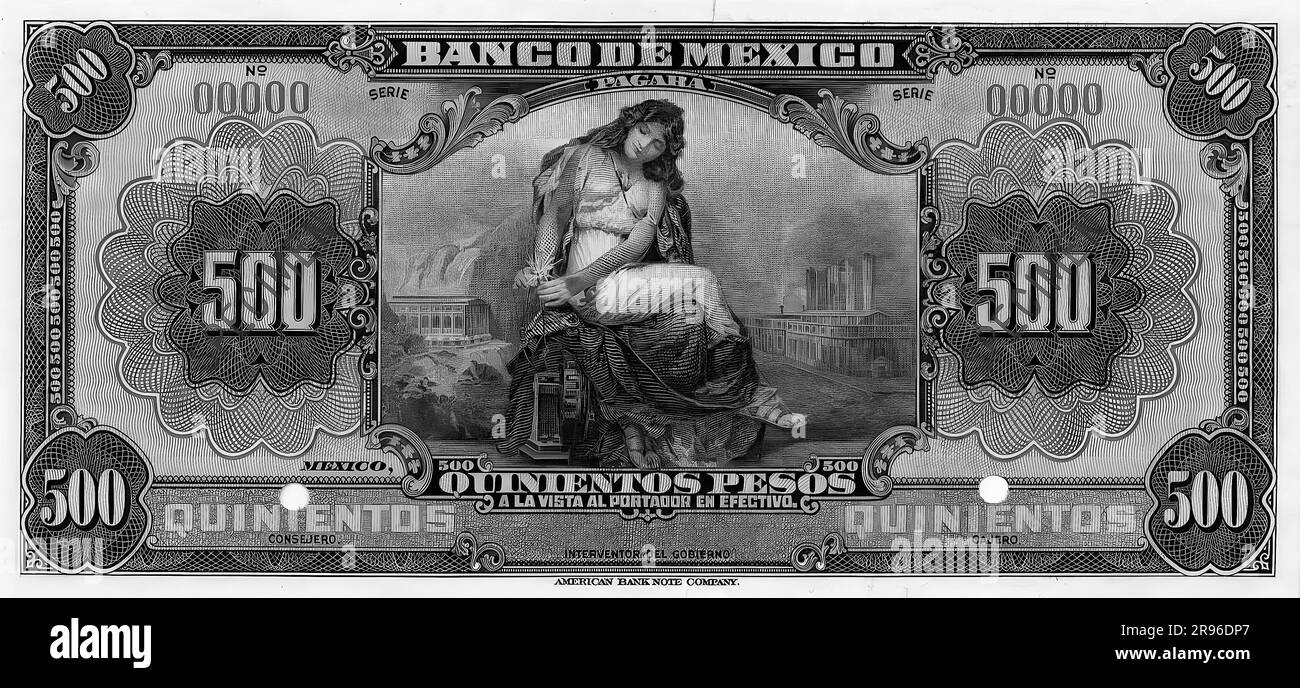 Mexico 500 pesos banknote hi-res stock photography and images - Alamy