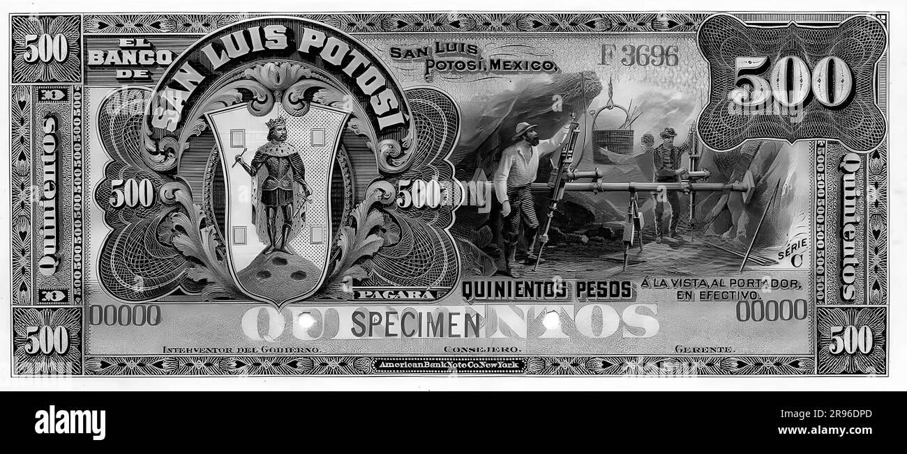 Mexico 500 pesos banknote hi-res stock photography and images - Alamy