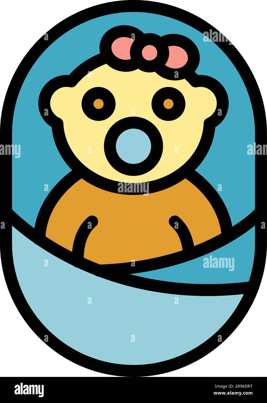 Baby icon. Outline Baby vector icon for web design isolated on white ...