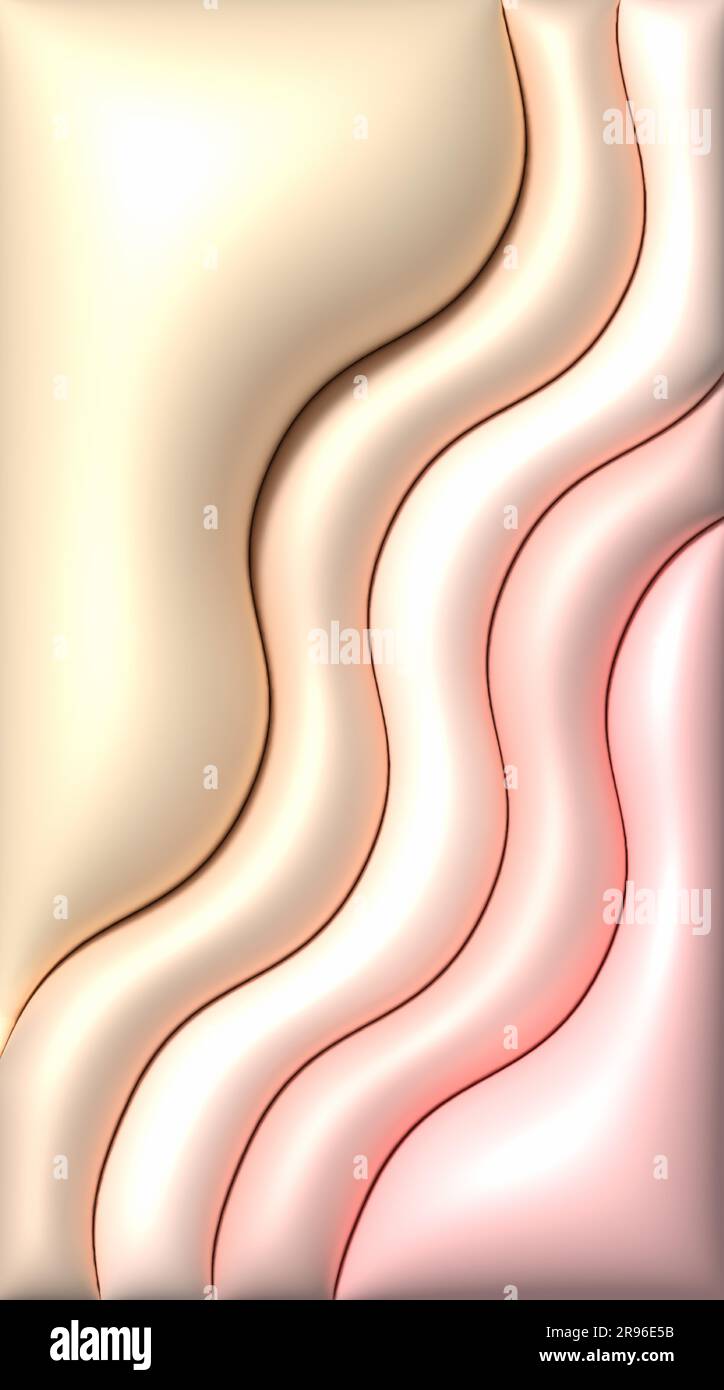 Abstract beige background with waves, 3D rendering illustration Stock ...
