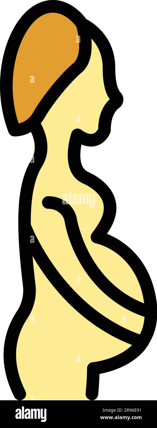 Woman maternity icon. Outline Woman maternity vector icon for web ...
