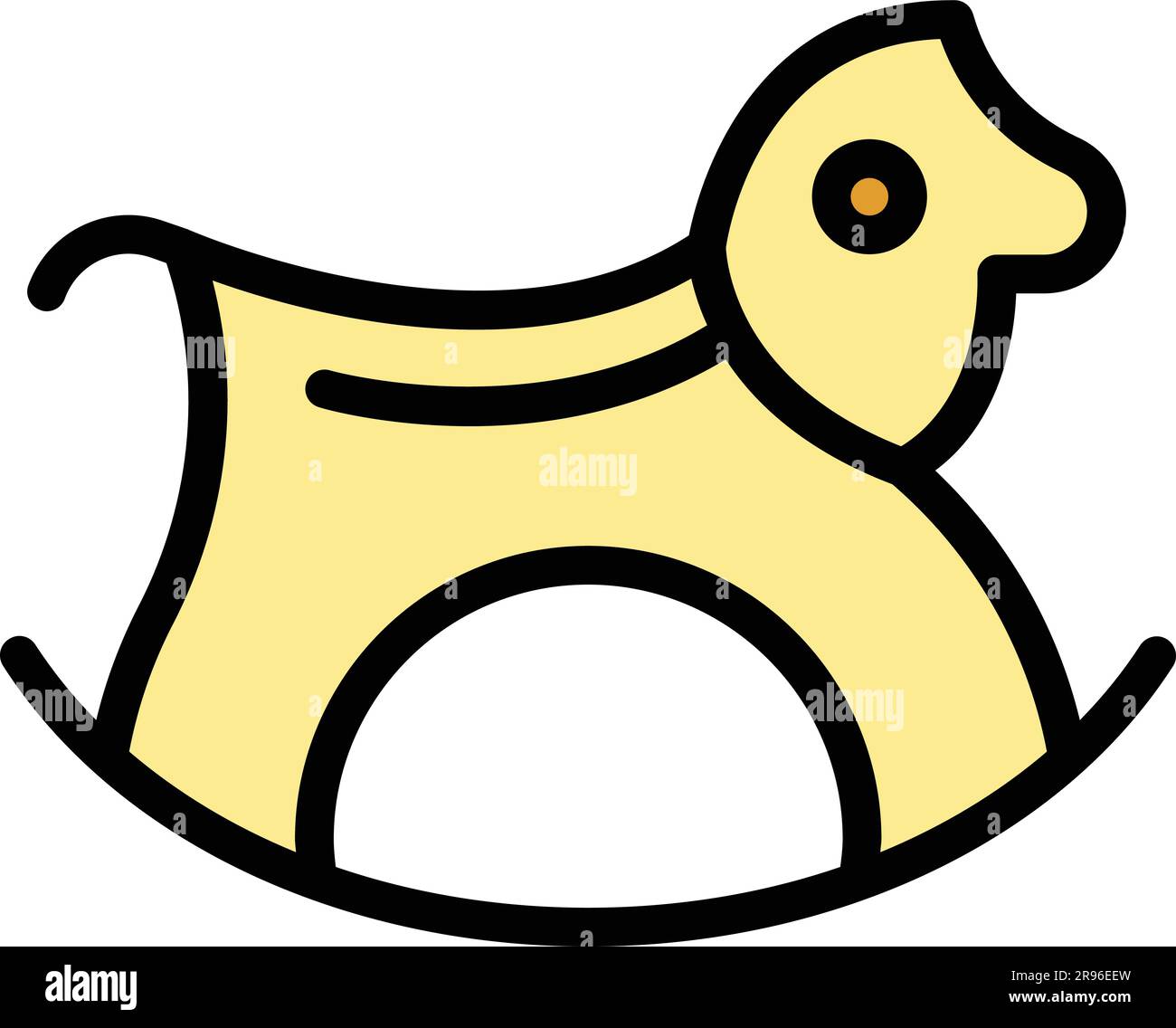 Rocking horse icon. Outline Rocking horse vector icon for web design ...