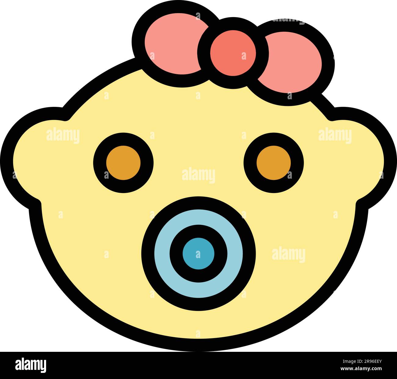 Baby face icon. Outline Baby face vector icon for web design isolated ...