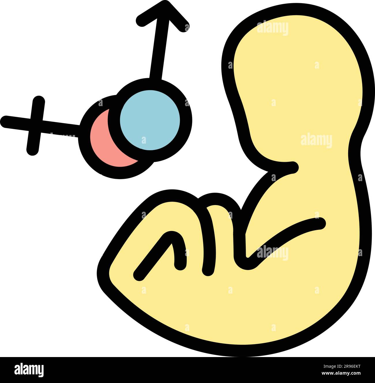 Baby embrion icon. Outline Baby embrion vector icon for web design ...
