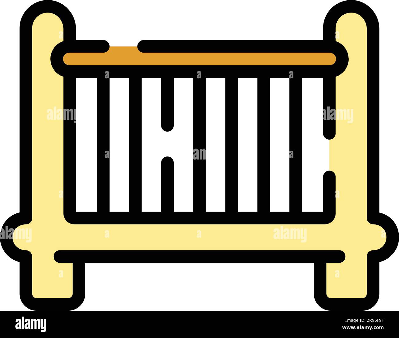 Baby crib icon. Outline Baby crib vector icon for web design isolated ...
