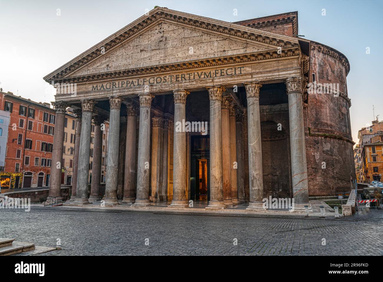 The Pantheon in Rome early in the morning without people Stock Photo ...