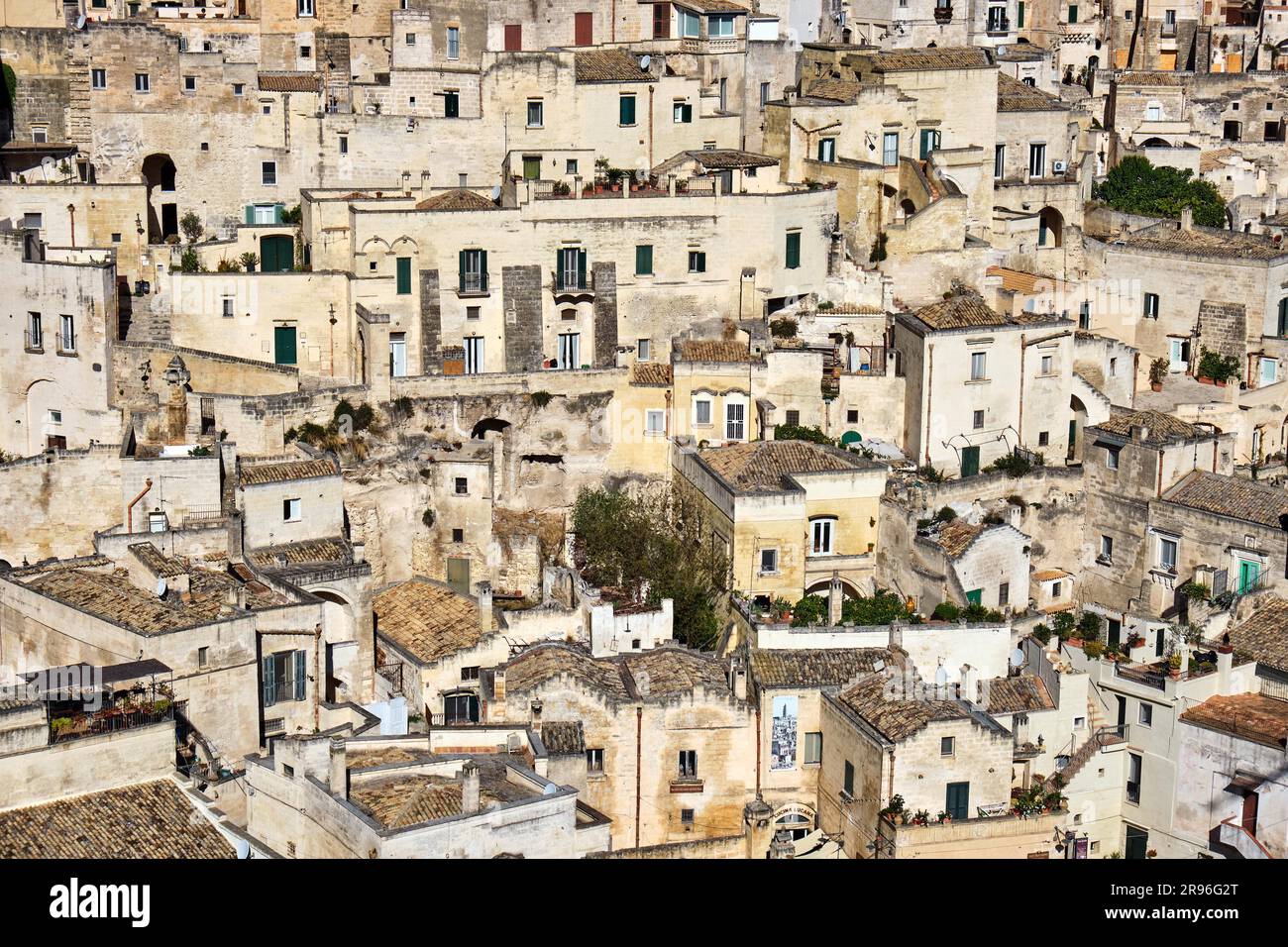 Detail of the ancient houses of Matera in southern Italy Stock Photo ...