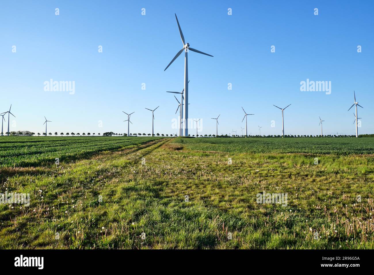 Modern wind turbines seen in Germany Stock Photo - Alamy