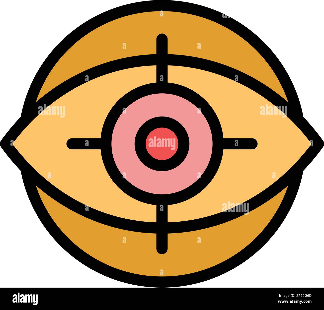 Eye search engine icon. Outline Eye search engine vector icon for web ...