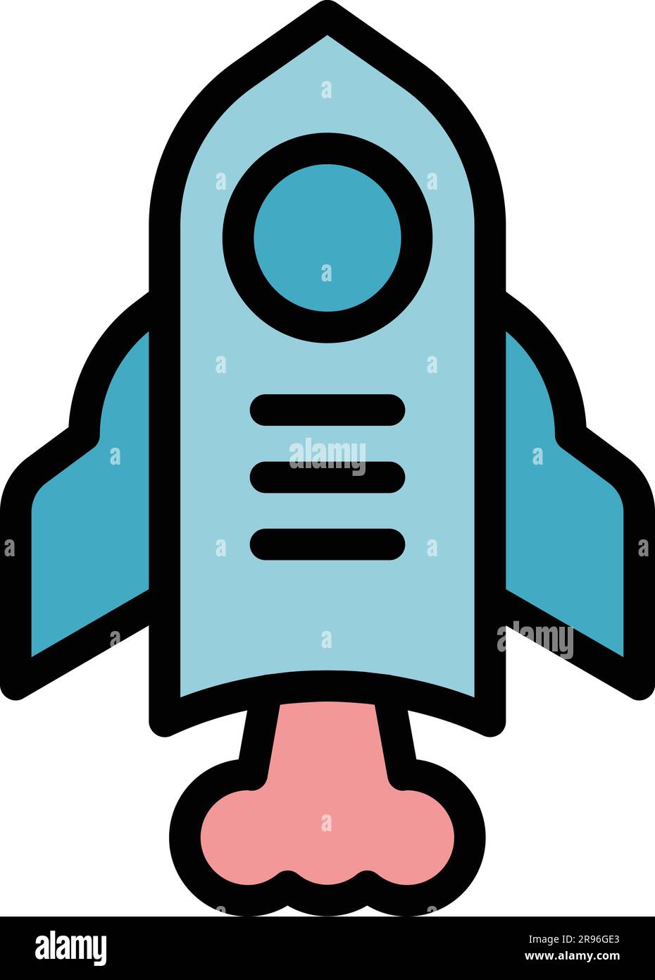 Rocket search engine icon. Outline Rocket search engine vector icon for ...