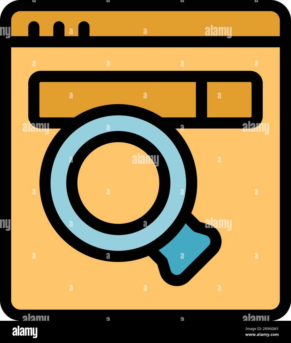 Web search engine icon. Outline Web search engine vector icon for web ...