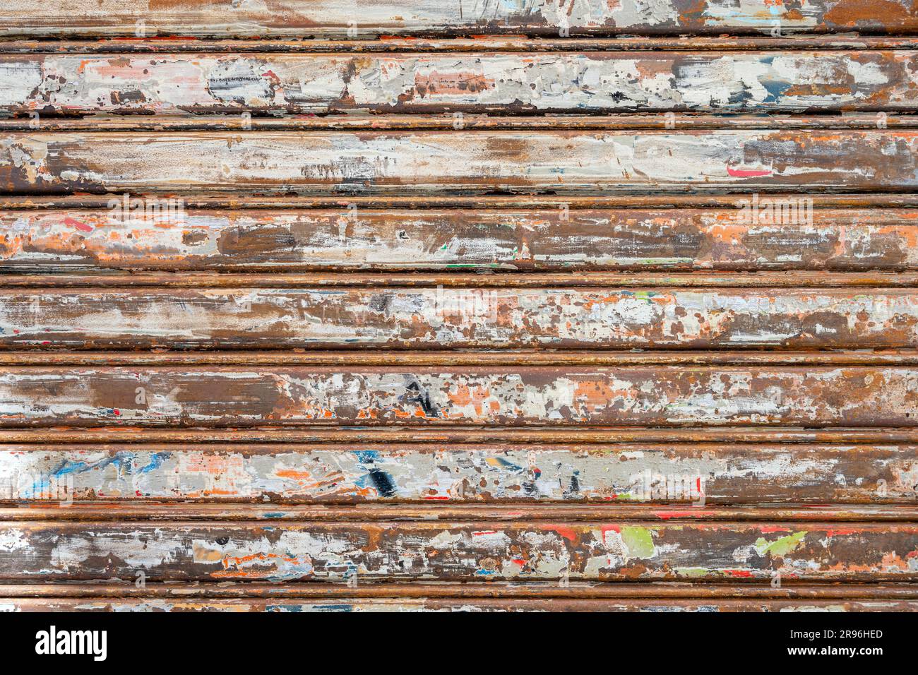 Old metallic shutter blinds with signs of use Stock Photo - Alamy