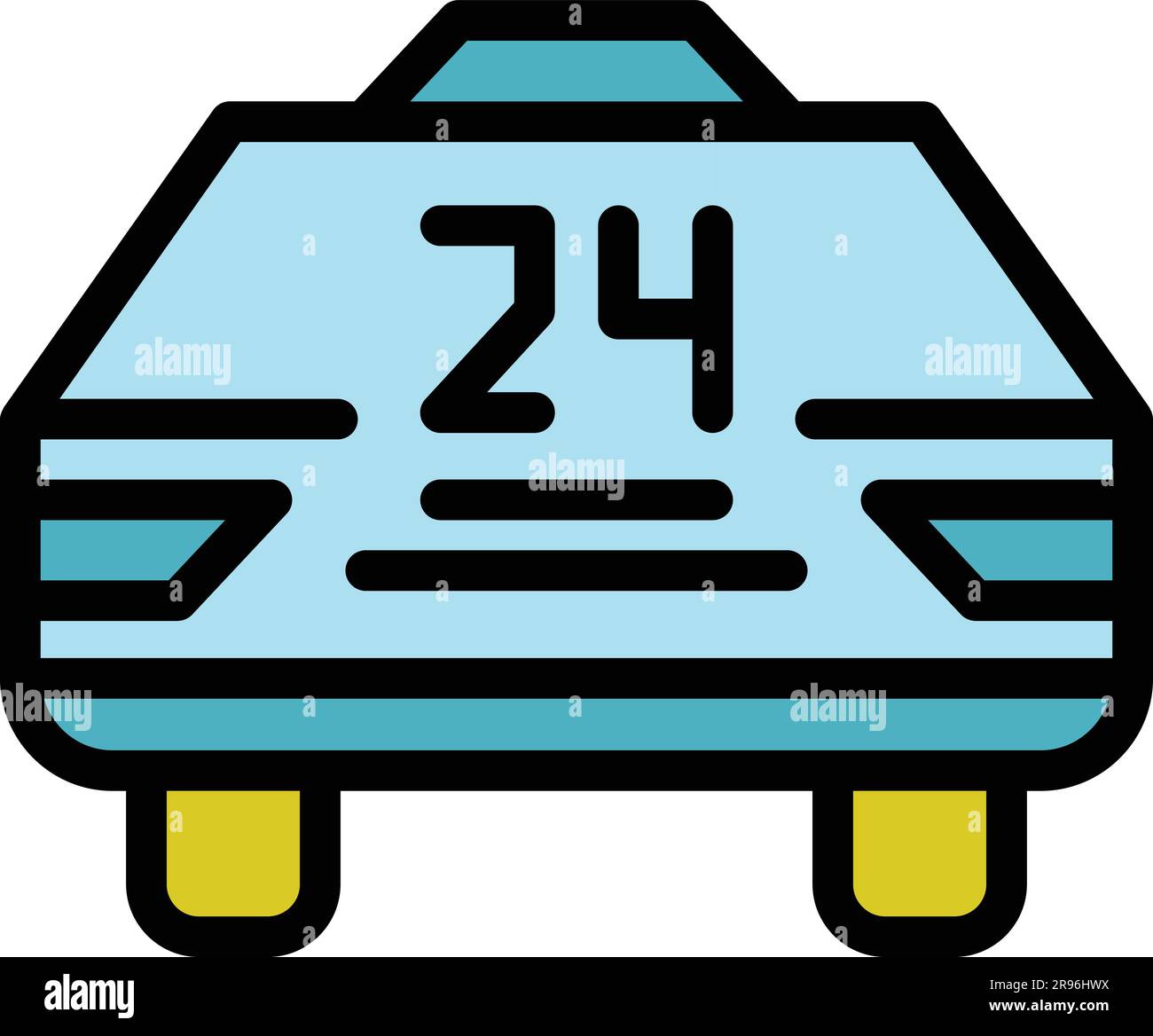 Taximeter car icon. Outline Taximeter car vector icon for web design ...