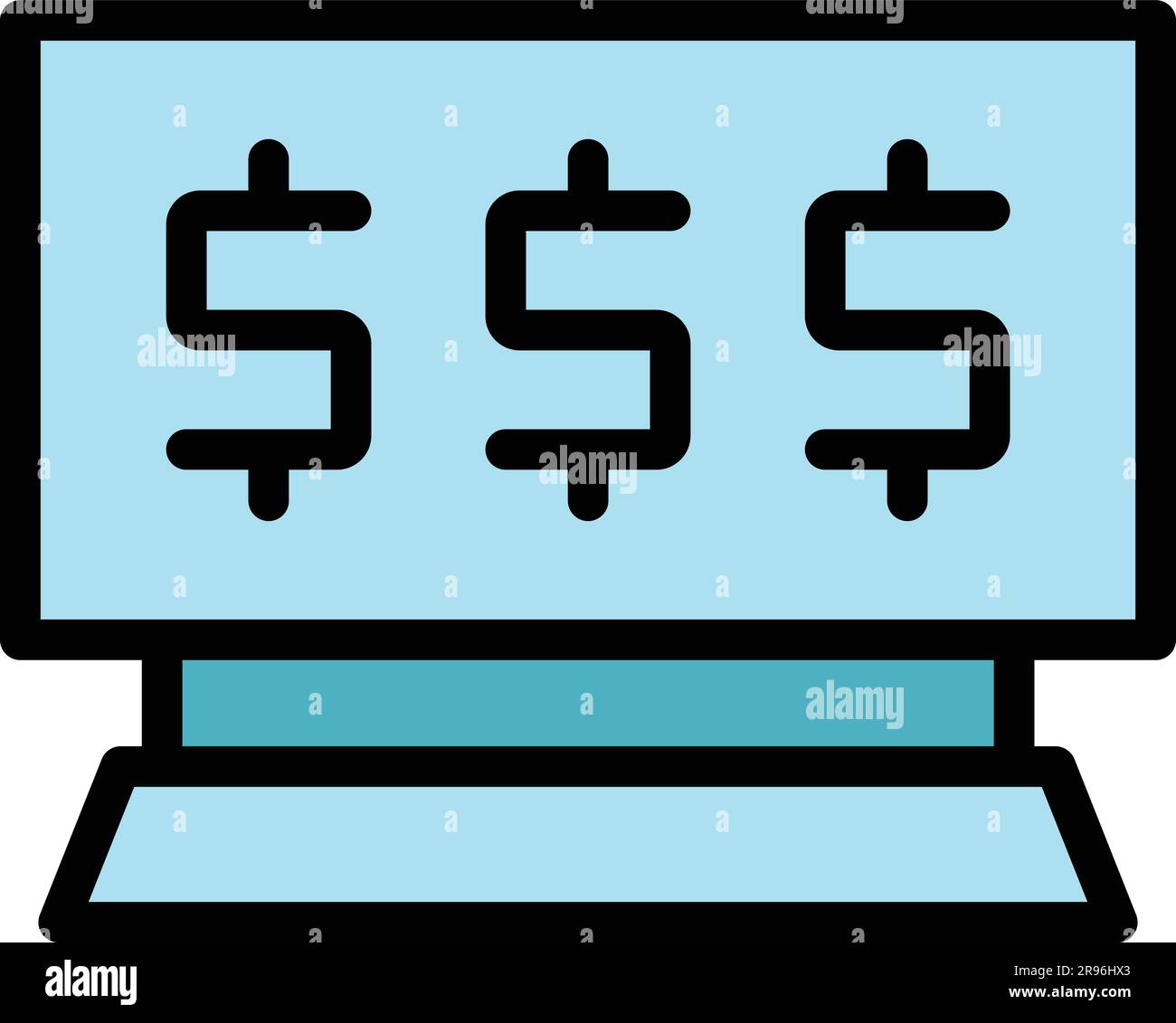 Taximeter icon. Outline Taximeter vector icon for web design isolated ...