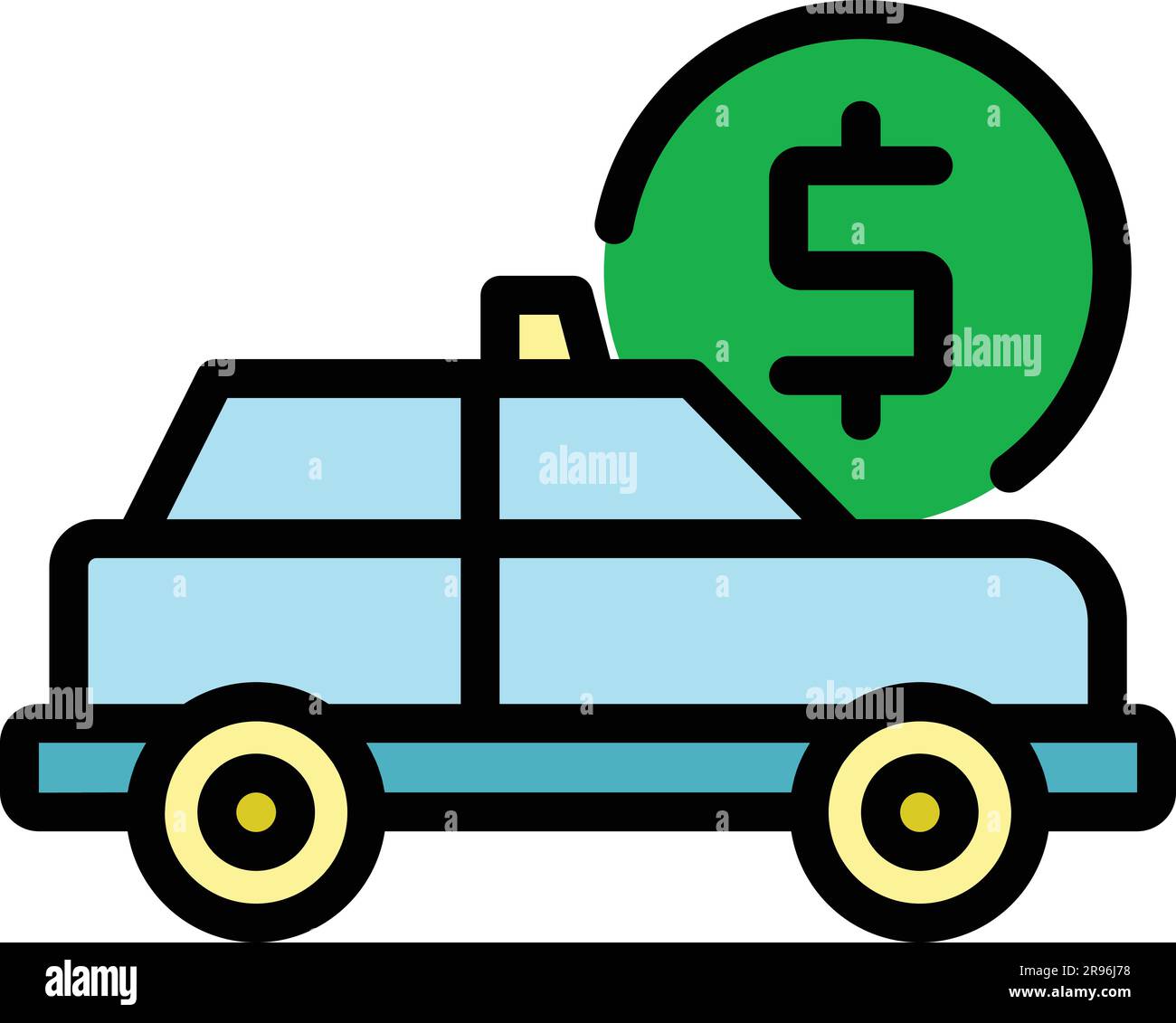 Taximeter driver icon. Outline Taximeter driver vector icon for web ...