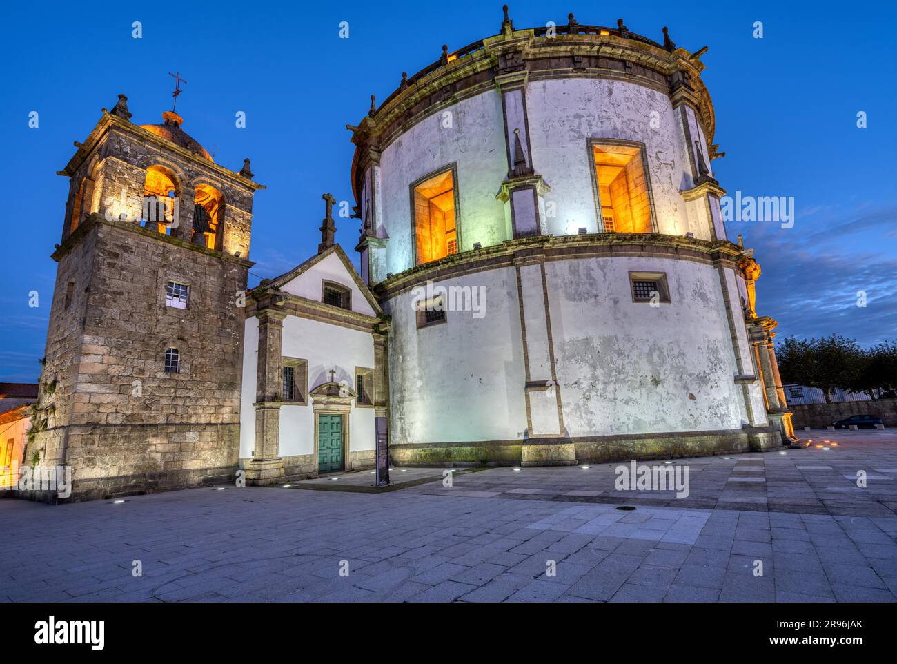 The Serra Do Pilar Monastery in Porto at dusk Stock Photo - Alamy
