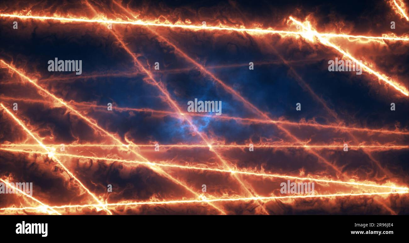 Abstract orange fire neon energy lines magical glowing background Stock ...