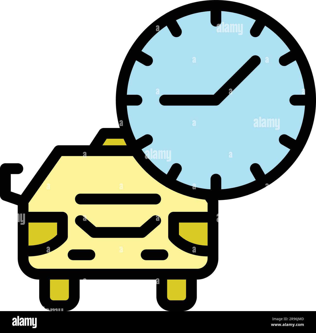 Taximeter automobile icon. Outline Taximeter automobile vector icon for ...
