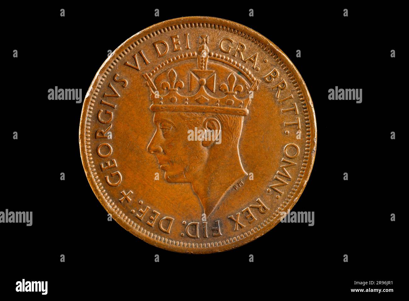 1945 one twelth of a shilling featuring a crowned portrait of George VI ...