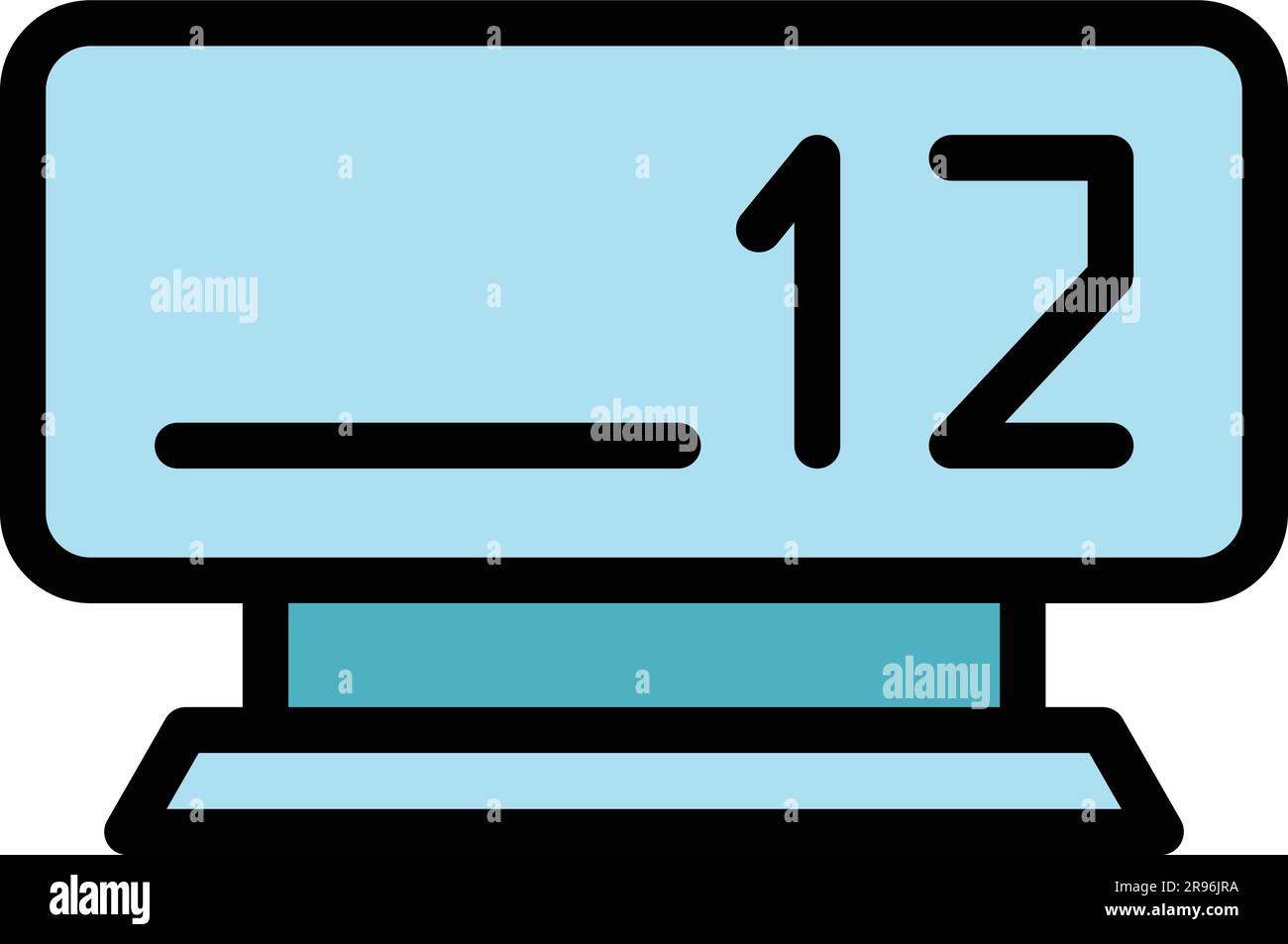 Taximeter number icon. Outline Taximeter number vector icon for web ...