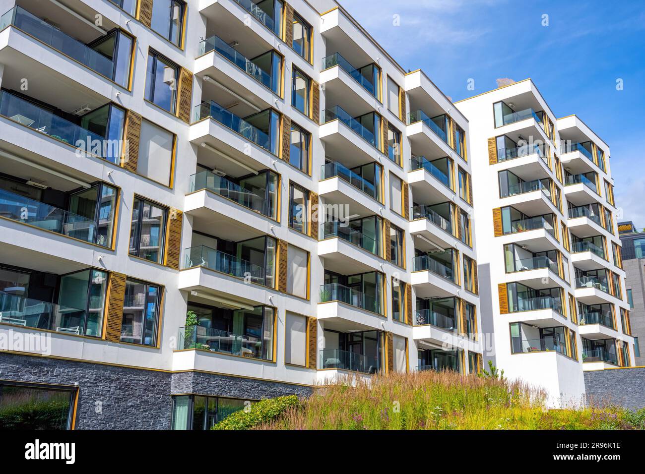 Modern white apartment buildings in Berlin, Germany Stock Photo - Alamy