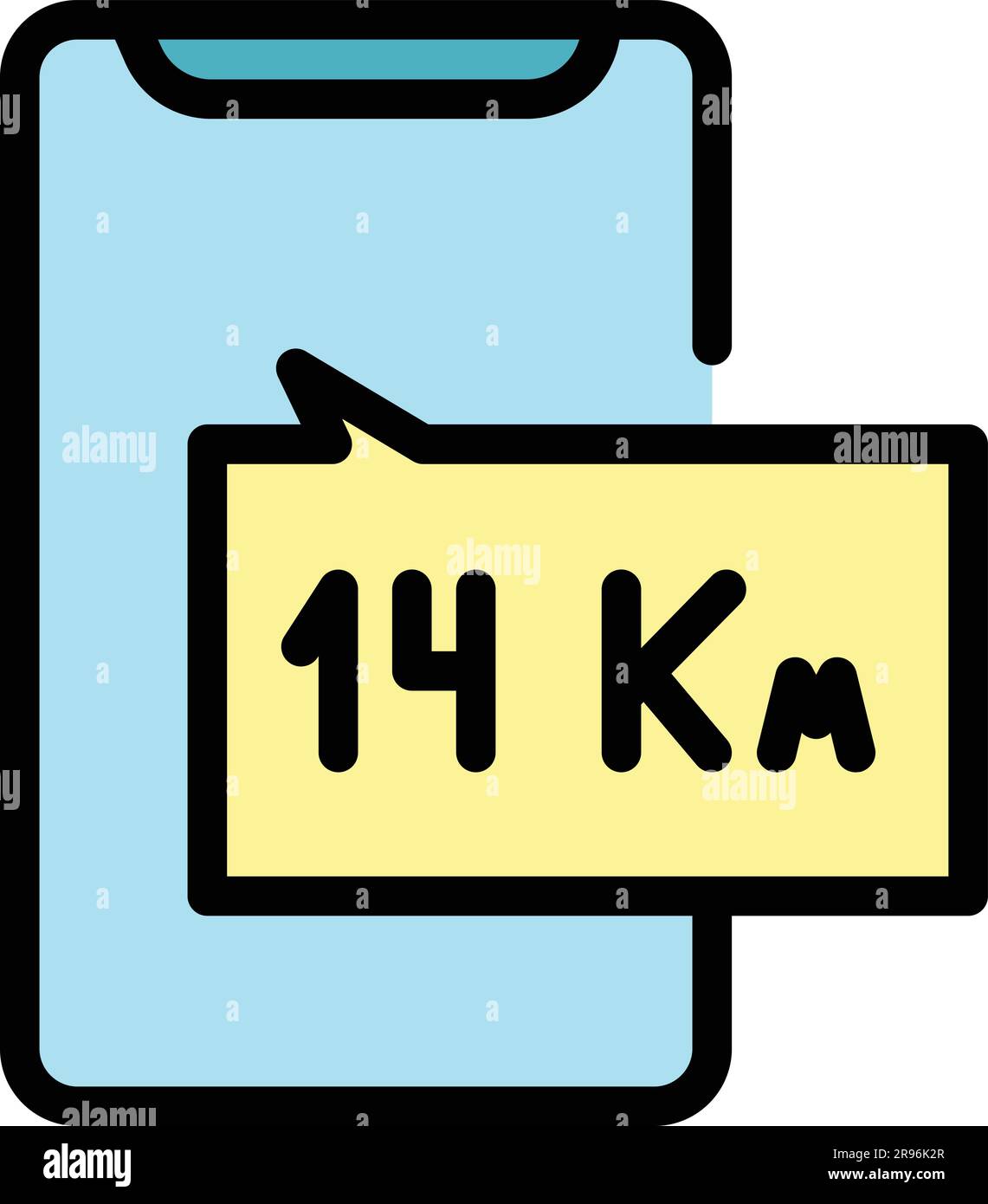 Taximeter distance icon. Outline Taximeter distance vector icon for web ...