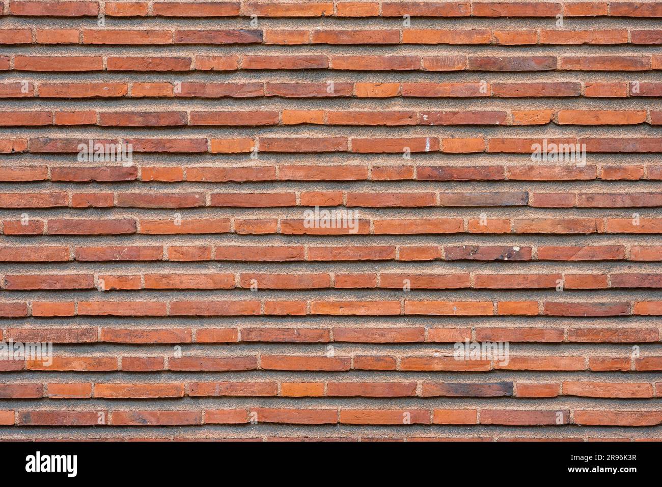 Background made of a wall of red clinker bricks Stock Photo - Alamy