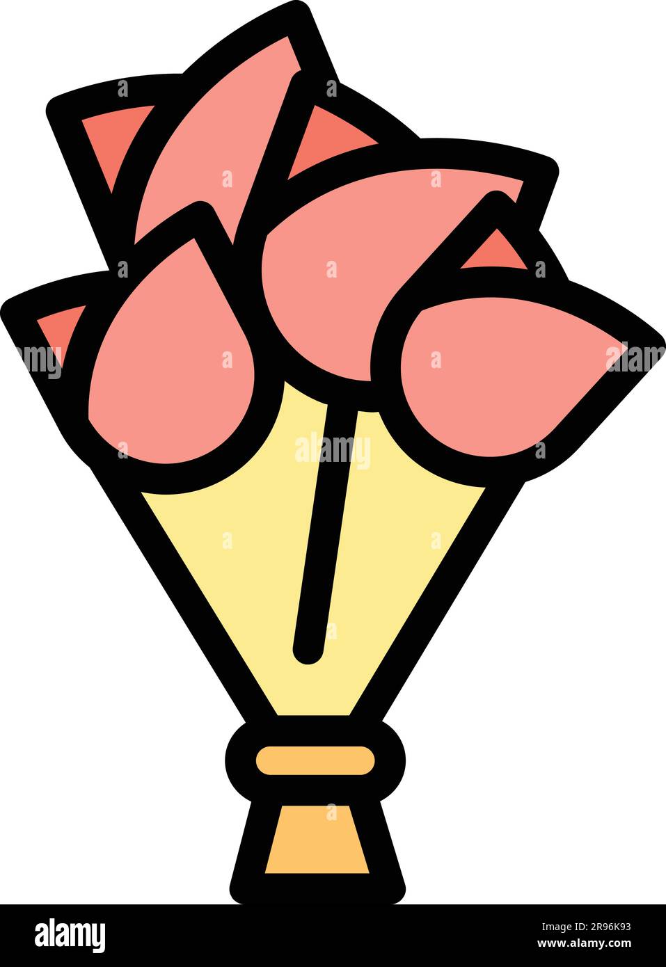 Spring flower bouquet icon. Outline Spring flower bouquet vector icon ...