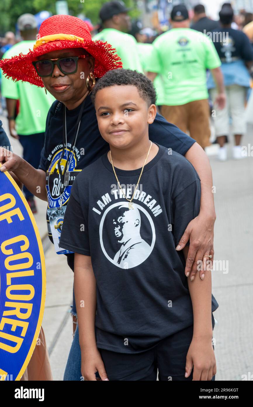 Detroit, Michigan, USA. 24th June, 2023. A Freedom Walk, organized by ...