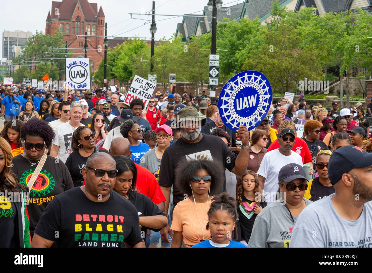 Detroit, Michigan, USA. 24th June, 2023. A Freedom Walk, organized by ...